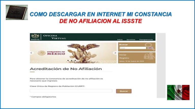 Constancia de acreditación de no afiliación al ISSSTE